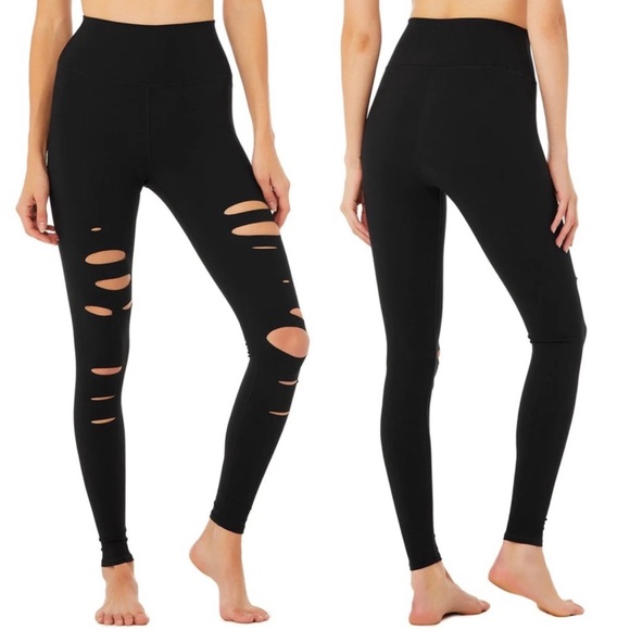 ALO Yoga | Pants & Jumpsuits | Alo Yoga High Waist Ripped Warrior ...